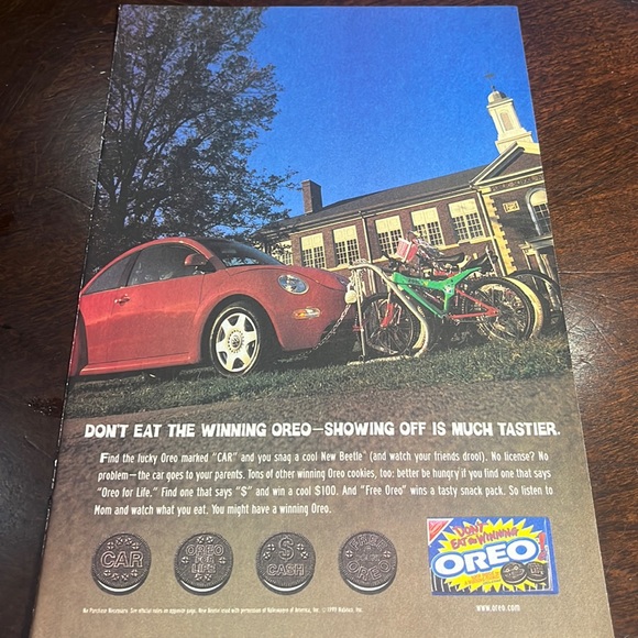 oreo | Accents | 4 Vintage Winning Oreo Collectible Ad | Poshmark